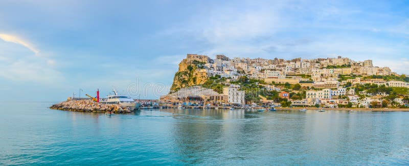 View of Port of Peschici in Italy....IMAGE Stock Photo - Image of ...