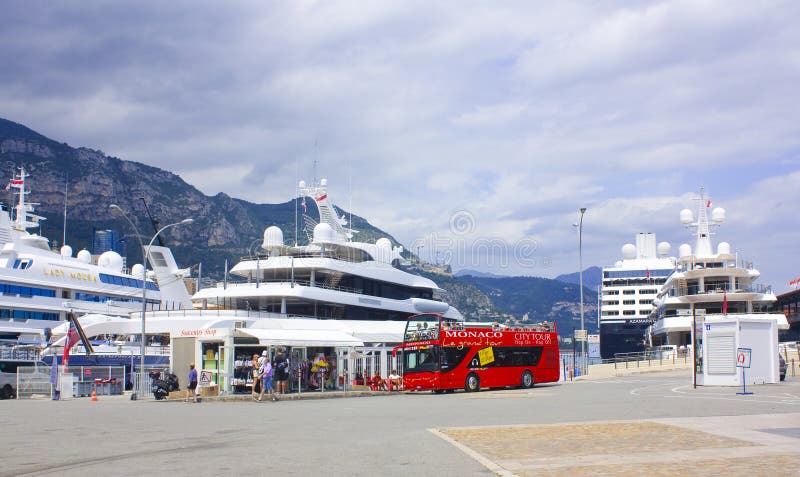 View of the Port and Residential Area of the Principality of Monaco ...