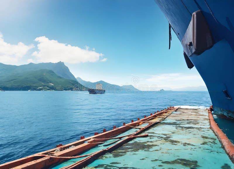 View of the port stock illustration. Illustration of island - 314360933