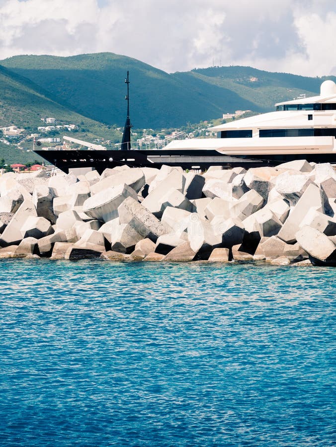 View on the Port Side of Saint Martin Island Landscape Stock Image ...