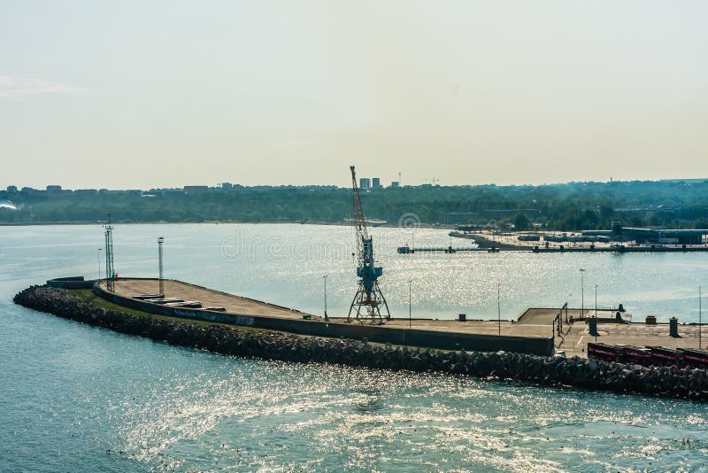 View of the Port Tallinn, Estonia Stock Image - Image of industry ...