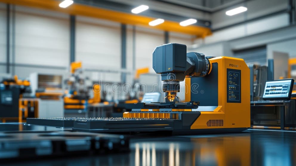 A View of a Portable CNC Machine Setup in a Microfactory Featuring ...