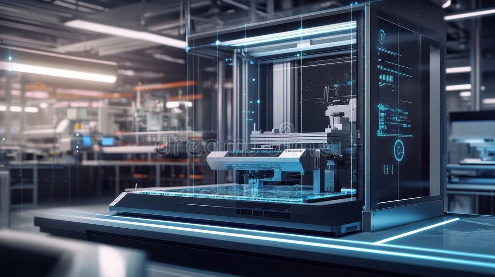 A View of a Portable CNC Machine Setup in a Microfactory Featuring ...