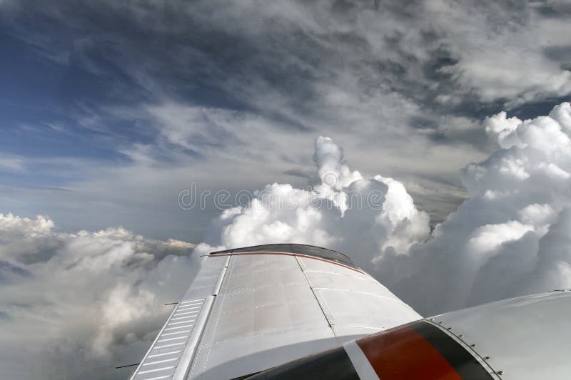 View from the Porthole on the Upper Plane of the Wing of the Flying ...