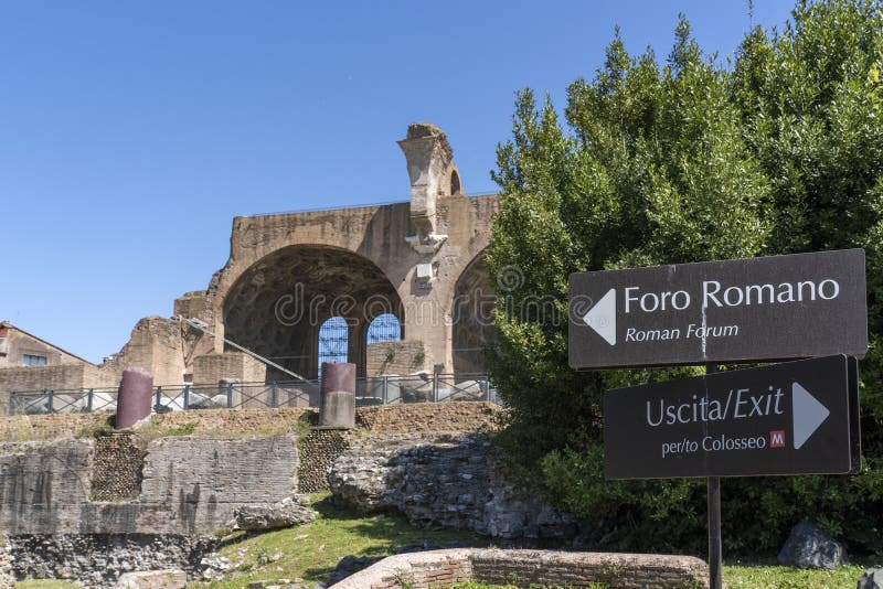View of Portico Medievale in Rome Stock Photo - Image of arco ...