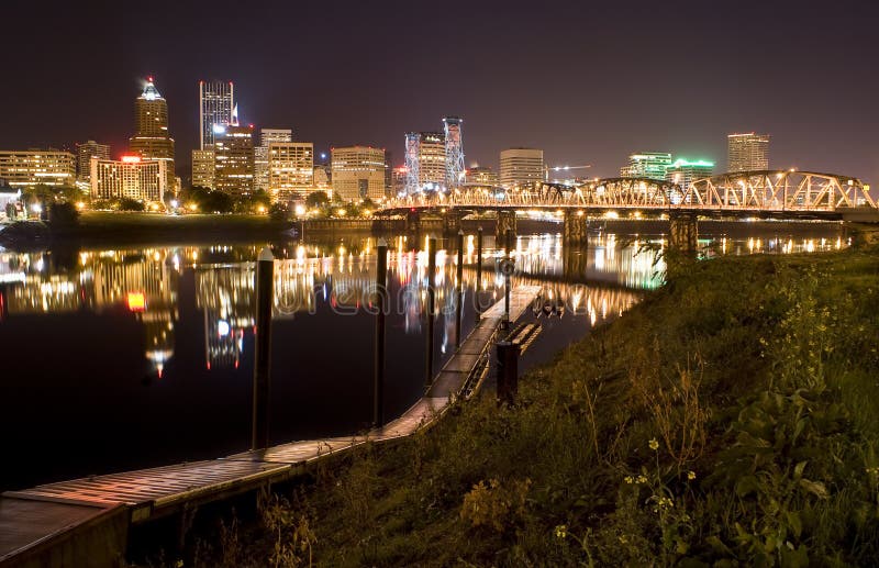 View of Portland, Oregon Cityscape Stock Photo - Image of northwest ...