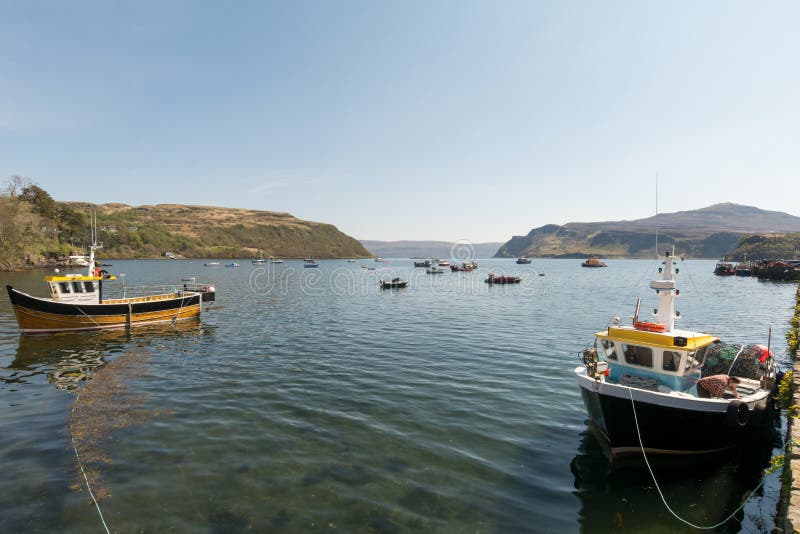 Boats on Loch Portree, Isle of Skye. Scotland Stock Image - Image of ... Boats on Loch Portree, Isle of Skye. Scotland Stock Image - Image of ...