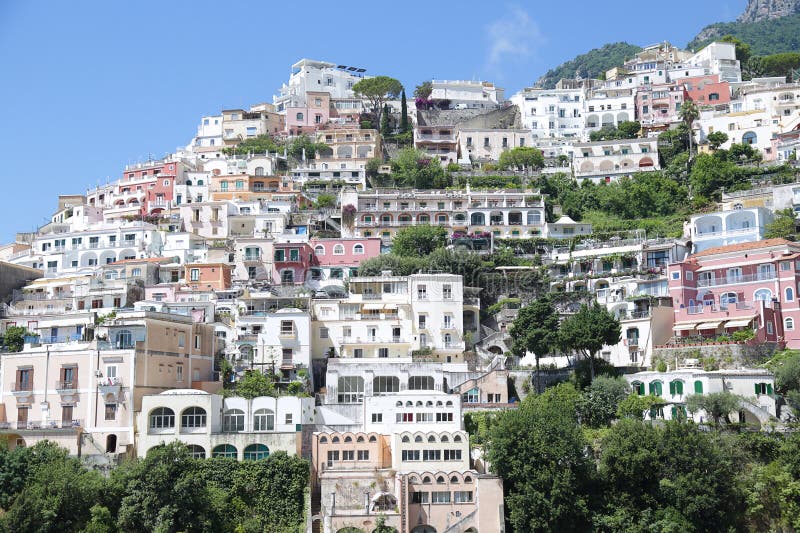 Positano on the Amalfi Coast in Campania, Italy Stock Image - Image of ...