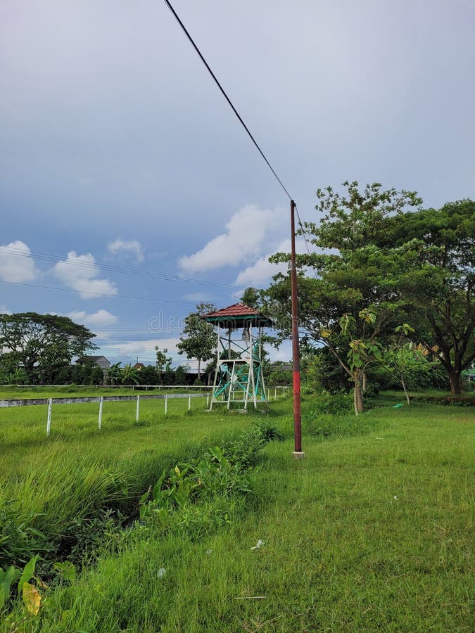 View Post, Horse Post Park To View Stock Image - Image of water ...