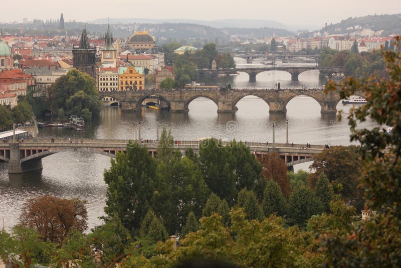 View of Prague from above stock image. Image of view - 126159479