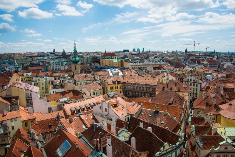 View of Prague stock photo. Image of aerial, panorama - 51435402
