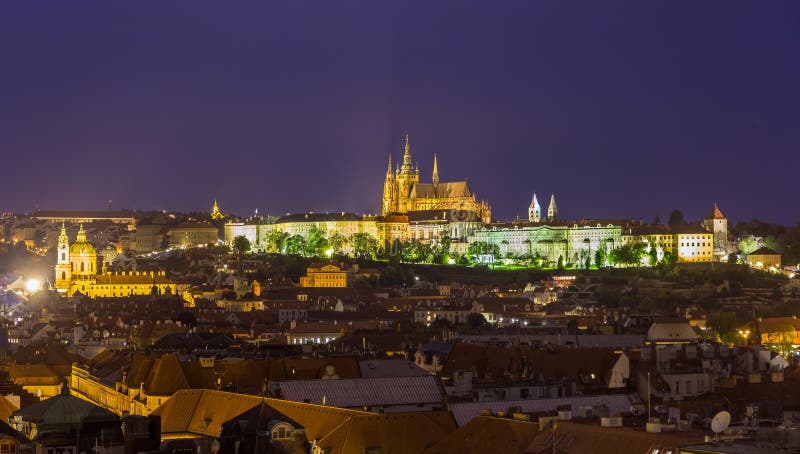 View of Prague Castle (Prazsky Hrad) Stock Image - Image of building ...