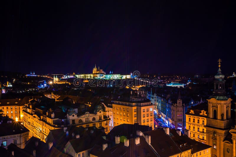 View of Prague Rooftops in Old Town Prague, Czech Republich Stock Photo ...