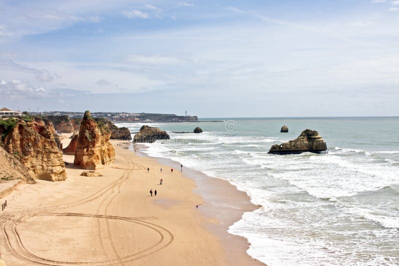 View At Praia Da Rocha Beach In Portugal Stock Photo - Image of tourism ...