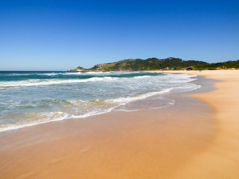 A View of Praia Mole Mole Beach in Florianopolis, Brazil Stock Image ...