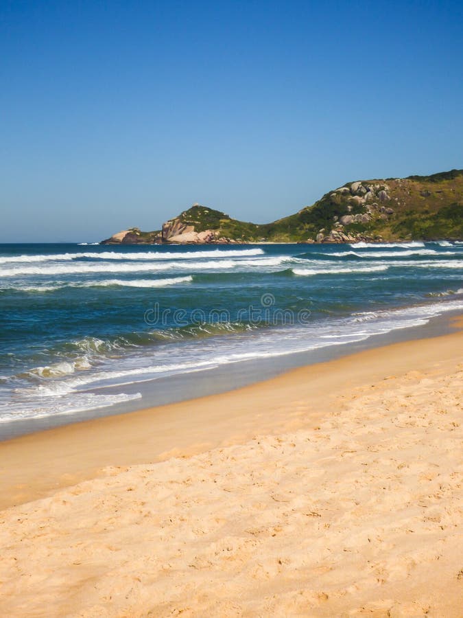 A View of Praia Mole Mole Beach in Florianopolis, Brazil Stock Image ...