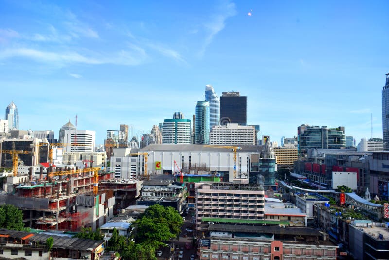 View of Pratunam area. editorial photo. Image of sunrise - 93794126