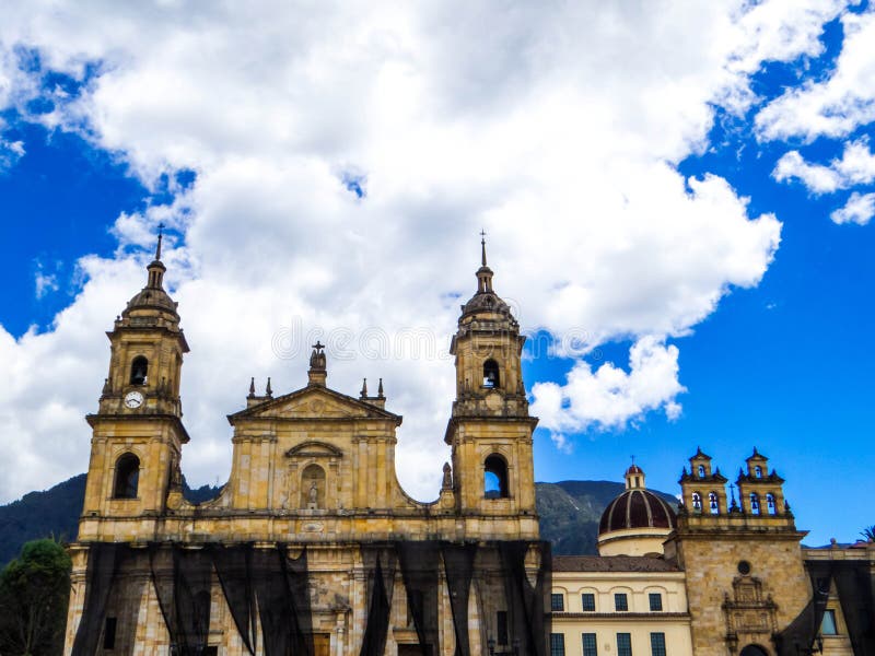 Primatial Cathedral of Bogota, Colombia Stock Photo - Image of bogota ...