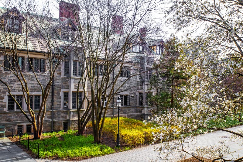 View of Princeton University Campus Dormitory Vintage Building Stock ...