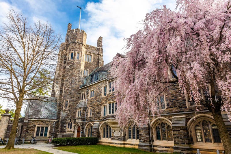 View of Princeton University Campus Vintage Building at Spring ...