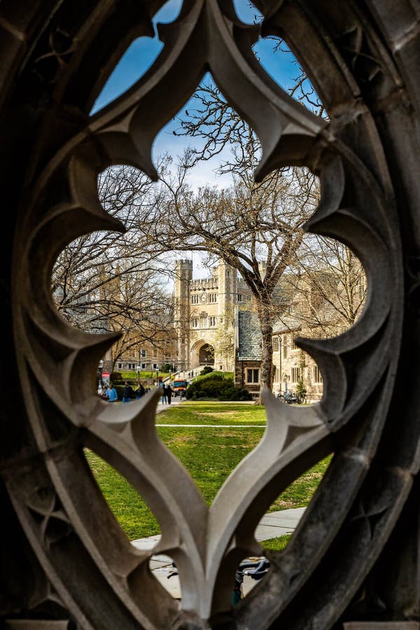 View of Princeton University Campus through the Window Stock Image ...