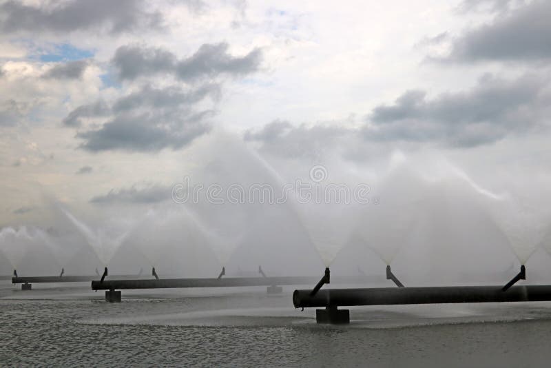 View of the Process of Cooling Industrial Water in Production Stock ...