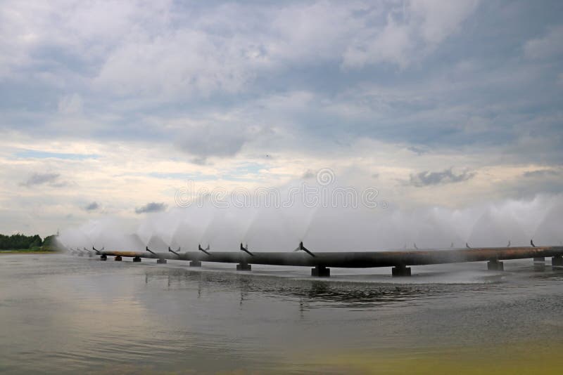 View of the Process of Cooling Industrial Water in Production Stock ...