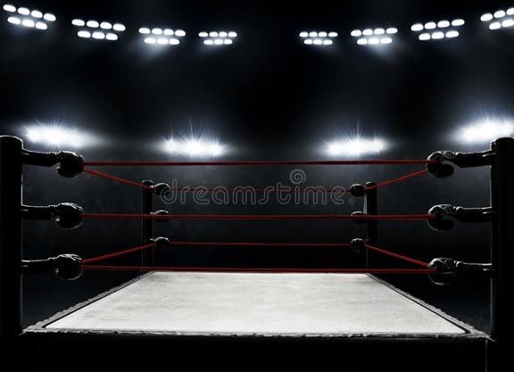 View of Professional Boxing Rings Stock Photo - Image of action, club ...