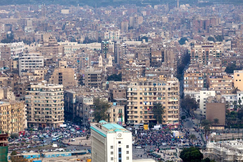 View of Protesters on Tahrir Square,Cairo,Egypt Editorial Photography ...