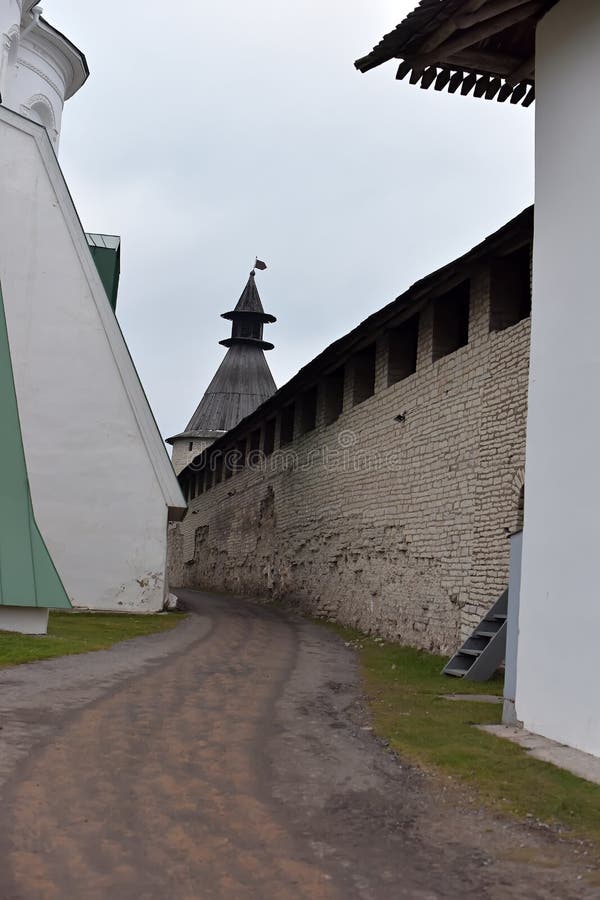 View of Pskov Kremlin, Pskov Krom, an Ancient Citadel in Pskov Oblast ...