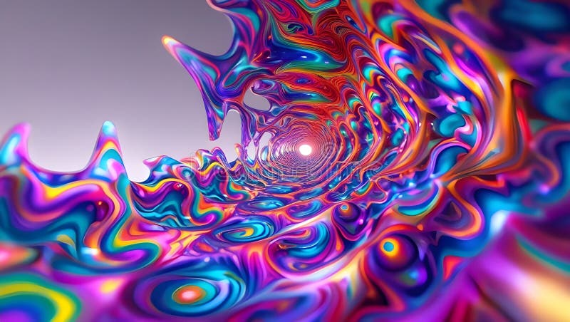 A Psychedelic Pattern with Trippy Colors Stock Illustration ...