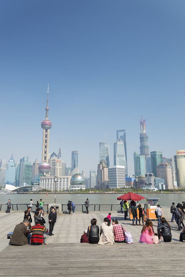 View of Pudong in Shanghai China Editorial Stock Image - Image of ...
