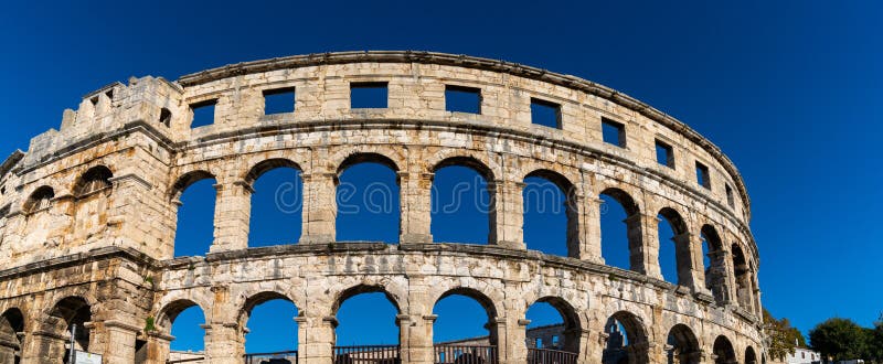 View of the Pula Arena in Istria in Northeastern Croatia Editorial ...