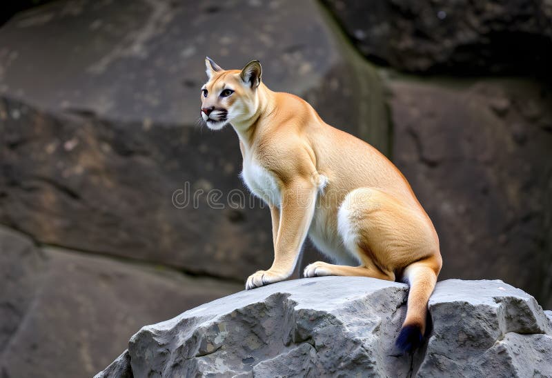 A view of a Puma stock illustration. Illustration of leopard - 353074426