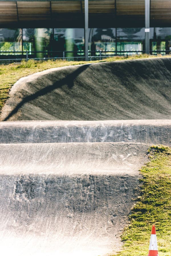View of a Pump Track in a Park on a Sunny Day Stock Image - Image of ...