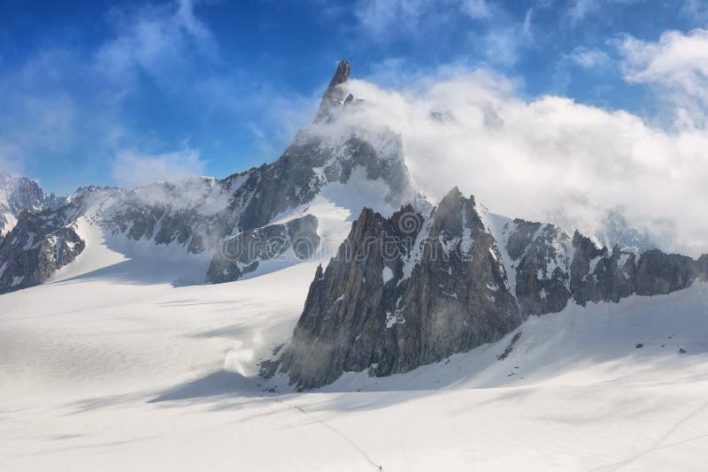 View from Punta Helbronner, Aosta Valley, Italy Stock Photo - Image of ...