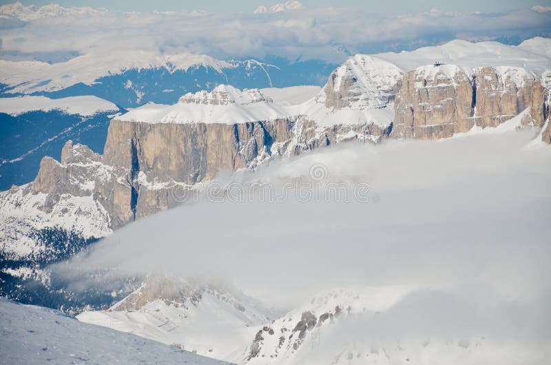 View from Punta Rocca, Marmolada Stock Photo - Image of dolomites ...