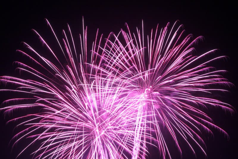 Purple fireworks in sky stock photo. Image of firecracker - 146118002