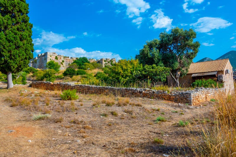 View of Pylos Castle in Greece Stock Photo - Image of nestor, stone ...