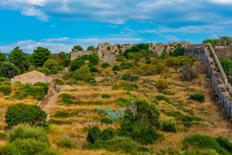 View of Pylos Castle in Greece Stock Photo - Image of niokastro ...