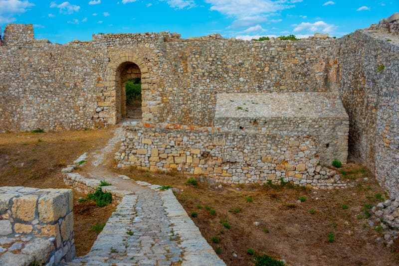 View of Pylos Castle in Greece Stock Image - Image of greek, landscape ...