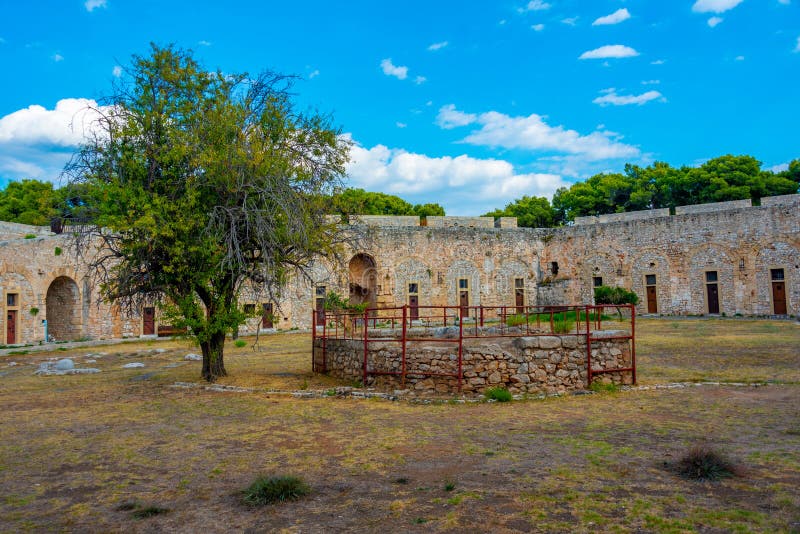 View of Pylos Castle in Greece Stock Image - Image of coastline ...