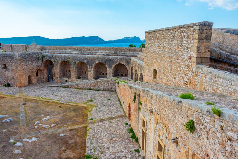 View of Pylos Castle in Greece Stock Photo - Image of bastion, pilos ...