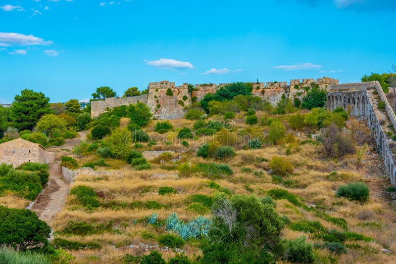 View of Pylos Castle in Greece Stock Image - Image of venetian, museum ...