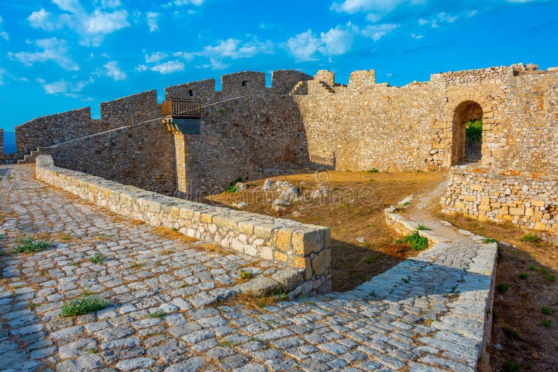 View of Pylos Castle in Greece Stock Photo - Image of venetian, rock ...