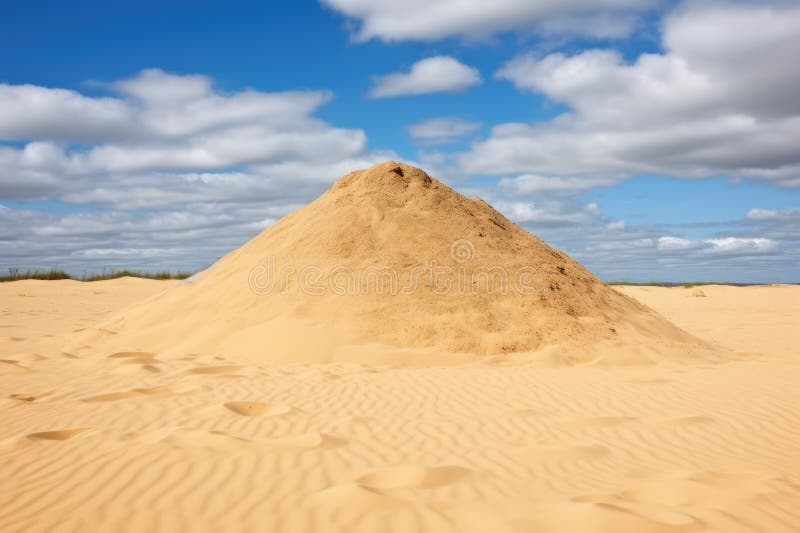 View of a Pyramid from a Desert Sand Dune Stock Photo - Image of sand ...