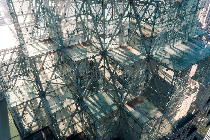 View of the Pyramid-shaped Dome of a Modern, Sky-scraping Building ...