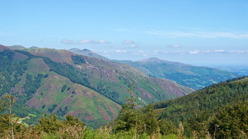 View of the Pyrenees Mountain Range from Spanish Side Stock Image ...