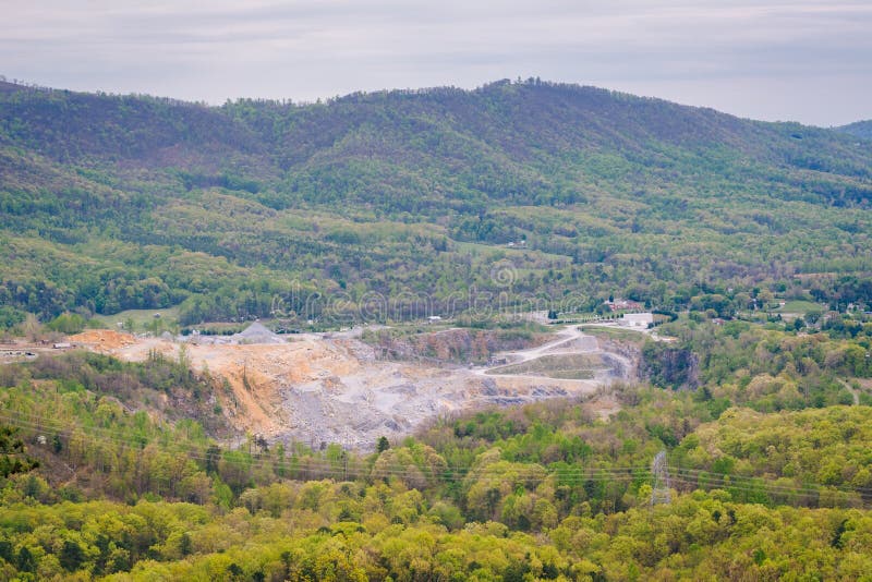 View of a Quarry in the Blue Ridge Mountains from the Blue Ridge ...