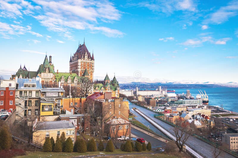 View of Quebec City Skyline with Chateau Frontenac - Quebec City ...